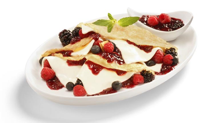 Crepes de queso y moras | Los Tiempos