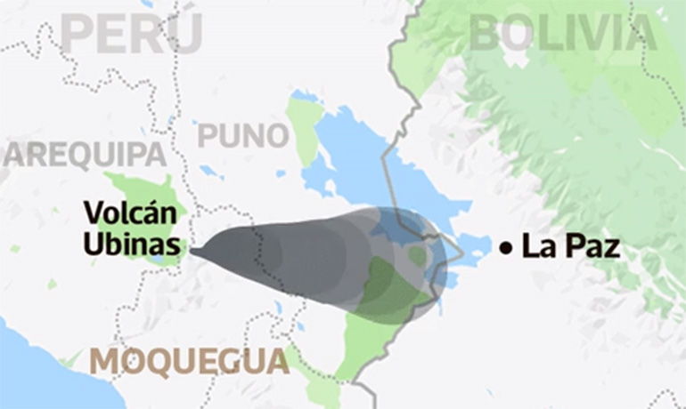 Dos municipios de Bolivia están afectados por el volcán Ubinas y piden ...