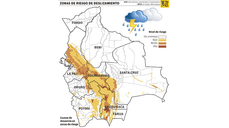 Bolivia: hubo 20 deslaves en 12 años; 5 regiones concentran zonas de ...