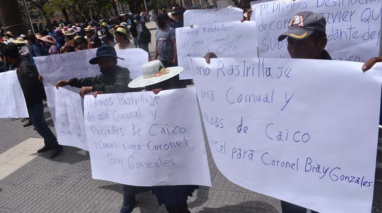 Caico protesta y denuncia loteadores armados; exige acciones a la ...
