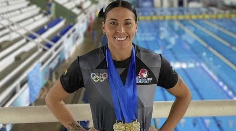 María José Ribera alcanzó el cuarto lugar en los 50 metros libres, pero ...